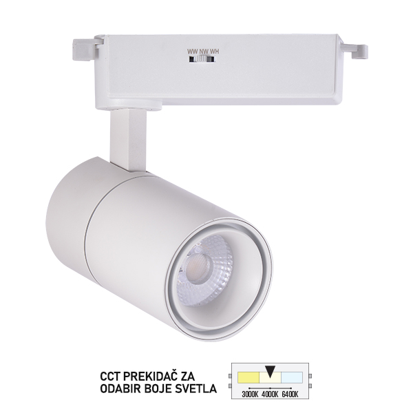 LED šinski reflektor TL08-20CCT WH