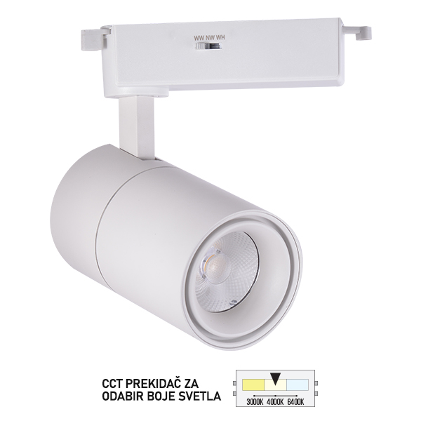 LED šinski reflektor TL08-30CCT WH