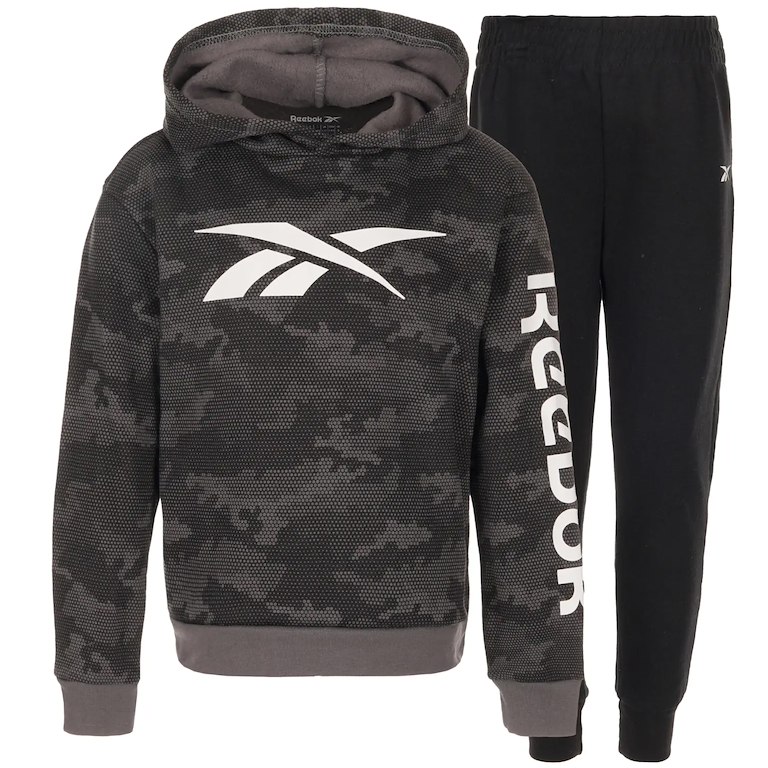 REEBOK Komplet trenerka za dečake, Crno - siva