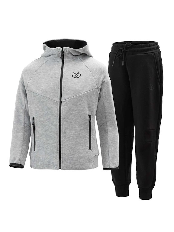 BRILLE Komplet trenerka za dečake Tracksuit, Sivo-crna