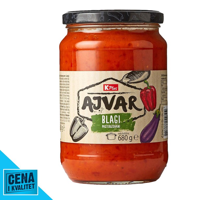 K plus ajvar blagi sa povrcem 680g