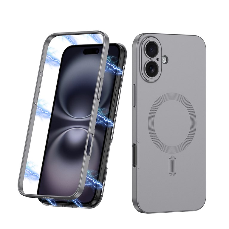 Futrola 360 COLOR MagSafe za iPhone 16 (6.1) siva (GKK case) (MS)