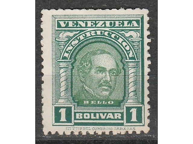 Venecuela, Venezuela-1911-Andres Bello-MNG