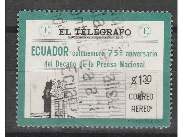 Ecuador, Ekvador - 1959 - El Telegrafo Newspaper