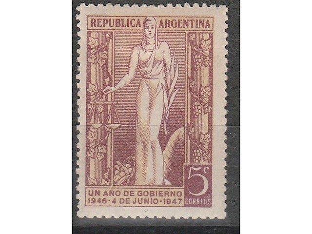 Argentina-1947-1st Anniv. of the Peron Government - -MH