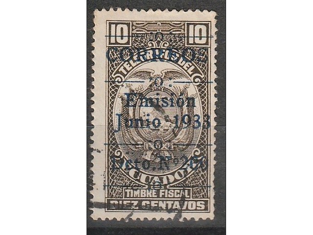 Ecuador-1933-Telegraph Stamp for Postal Use