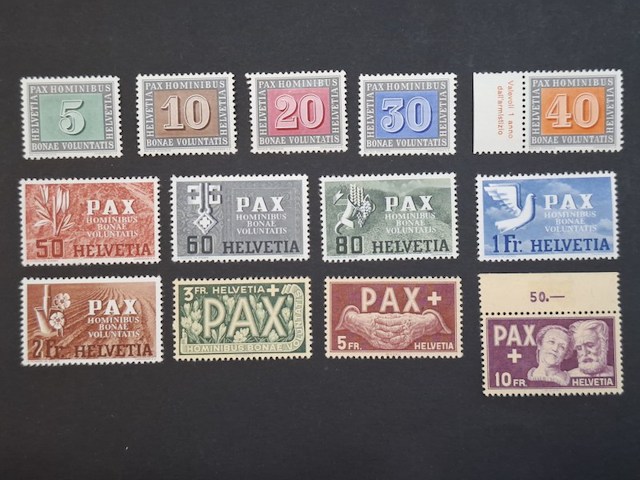 Švajcarska - 1945 PAX * Čista kompl. serija