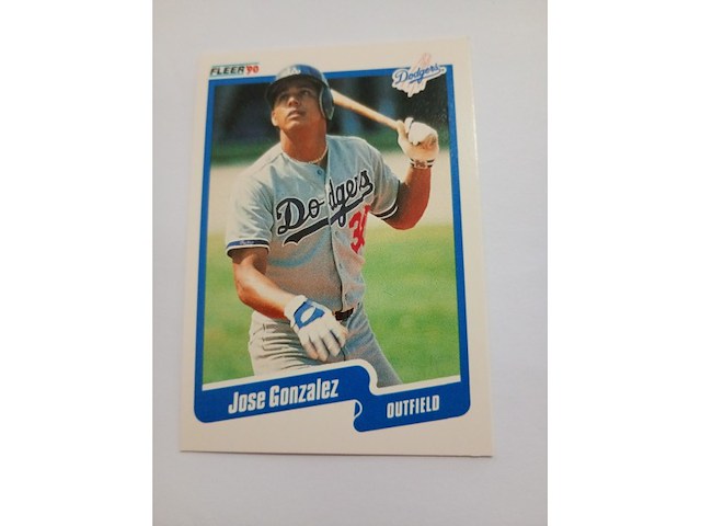 Kartica baseball fleer 90 Jose Gonzalez 394