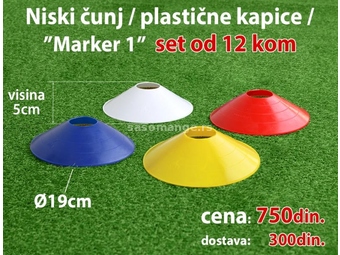 Niski čunj / plastične kapice / markeri - kape /set 12 kom