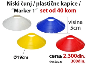 Niski čunj / plastične kapice / markeri - kape /set 40 kom