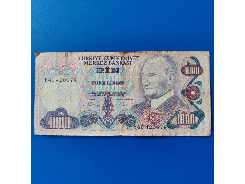 Turska 1000 LIRA 1981