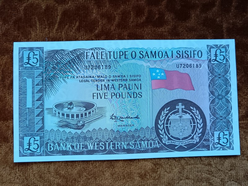 Zapadna Samoa 5 funti,UNC