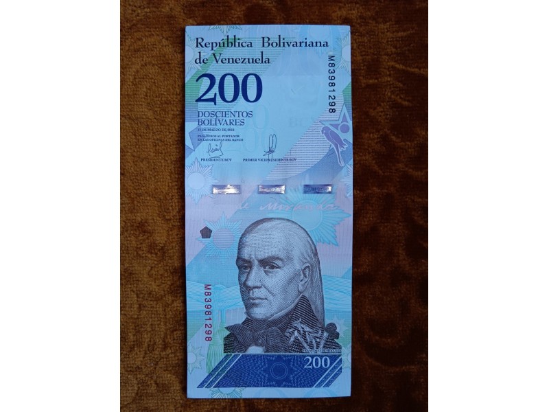 Venecuela 200 Bolivar,2018 god.UNC