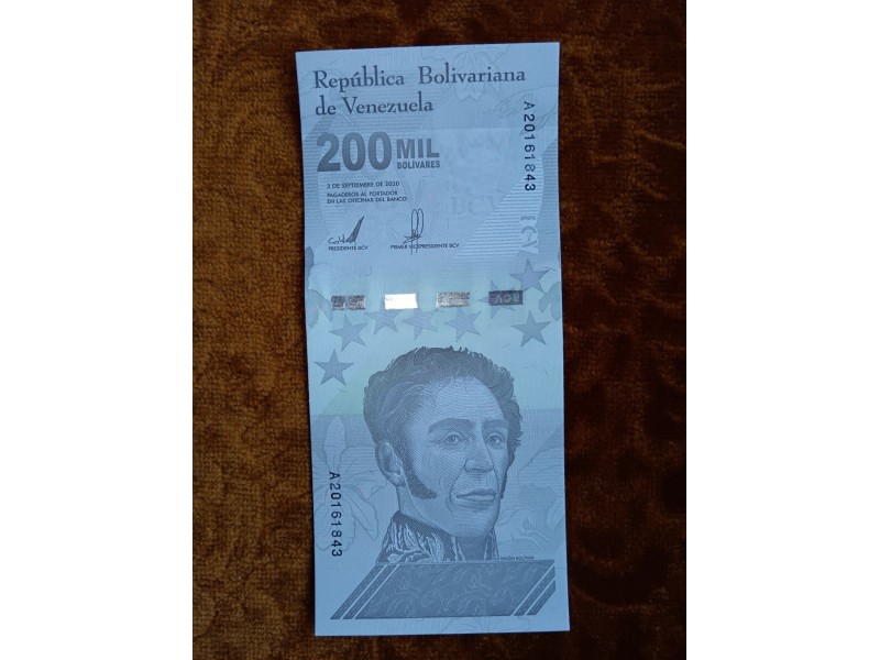 Venecuela 200.000 Bolivar,2020 god.UNC