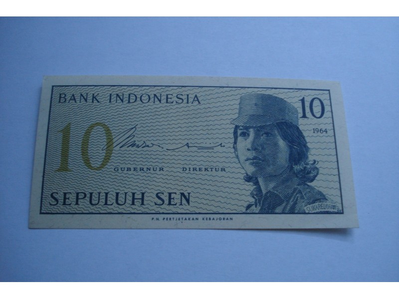 INDONEZIJA - 10 SEN - 1964