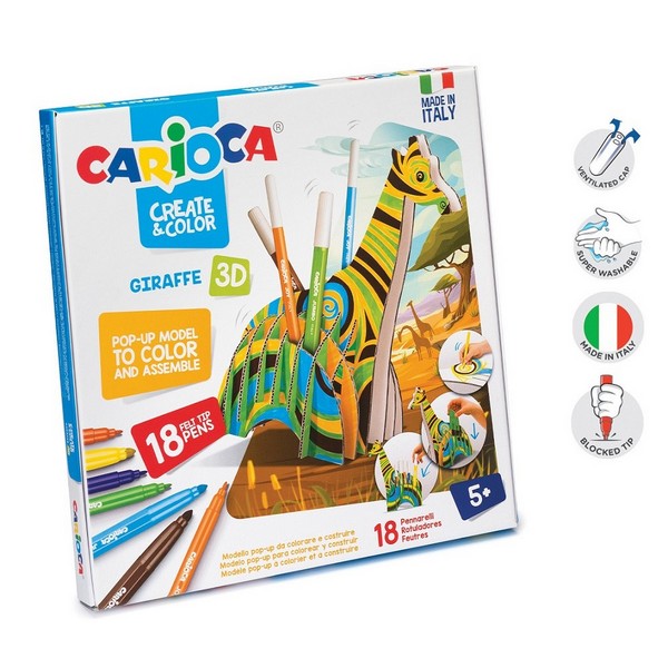 Carioca CA FLOM. SET CREATE&COLOR 3D GIRAFFE 1/18