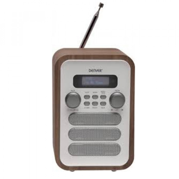 DENVER DAB-48 RADIO FM WHITE