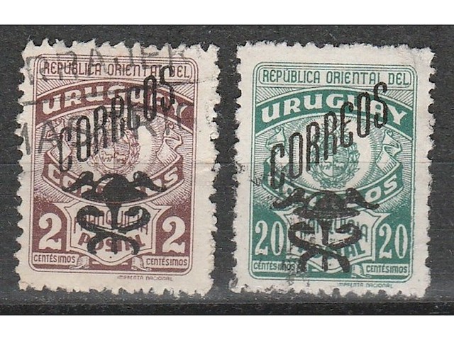 Urugvaj, Uruguay-1946-1947-Overprint in black Correos