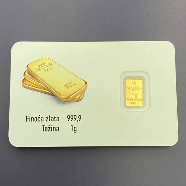 Investiciono zlato 999,9 1gr -8