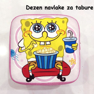 Tabure sa drvenim nogarama - ROZE SUNĐER BOB