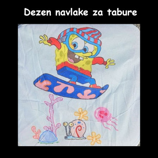 Tabure sa drvenim nogarama - SUNĐER BOB NA BORDU