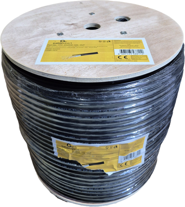 FPC-6260ME-SOL-OUT Gembird FTP cat6 Outdoor, solid 23AWG, 0,57mm PREMIUM CCA kotur pun presek 305m