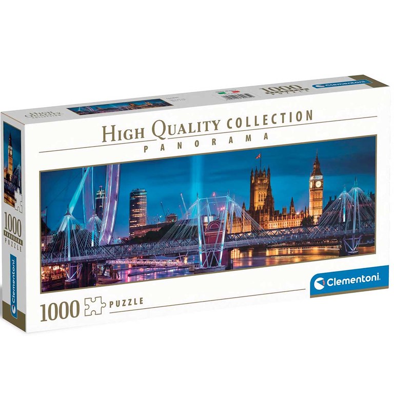 Clementoni Puzzla 1000pcs Panorama LONDON EYE Big-Ben THAMES Skyline 39485