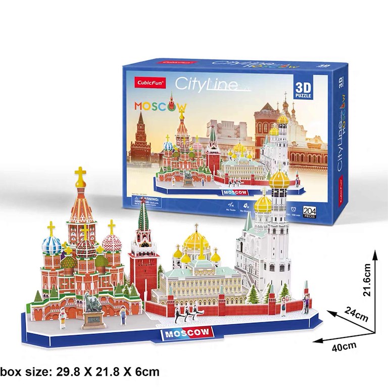 CubicFun 3D Puzzle City Line Moscow 204pcs MC269/CBF202668