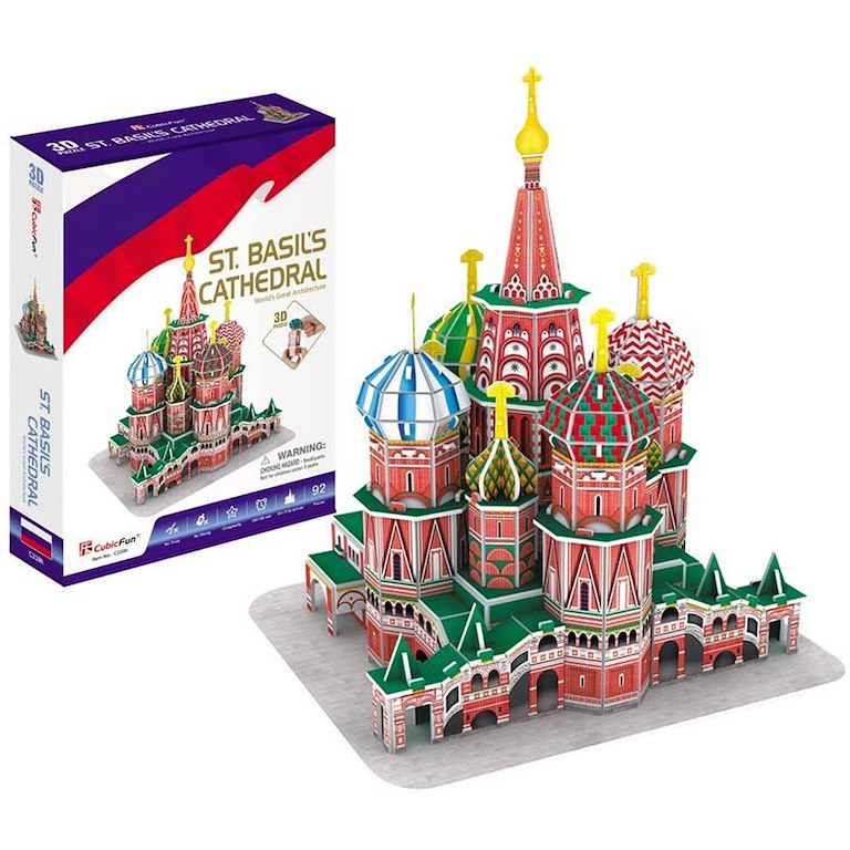 CubicFun 3D Puzzle St. Basils Cathedral 92pcs CBF202392