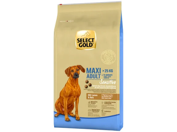 Select Gold Sensitive Maxi Adult jagnjetina&pirinač 12 kg