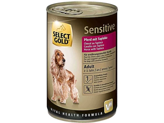 Select Gold Sensitive adult konjetina,tapioka 400g konz