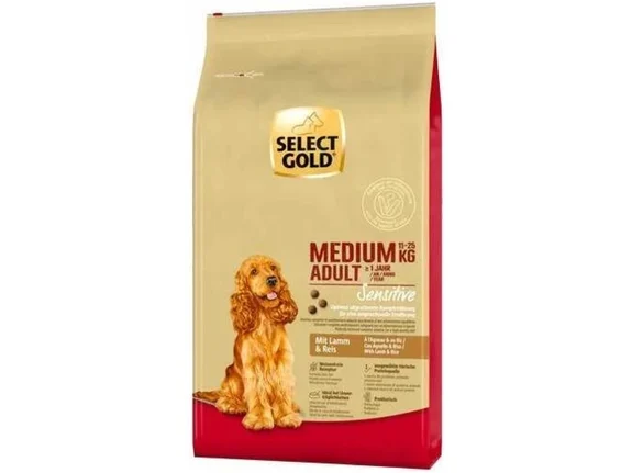 Select Gold Sensitive Medium Adult jagnjetina i pirinač 12 kg