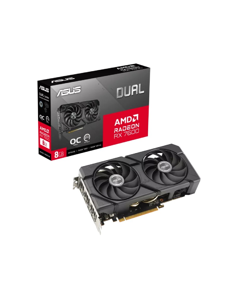 ASUS AMD Radeon RX 7600 EVO 8GB DUAL-RX7600-O8G-EVO