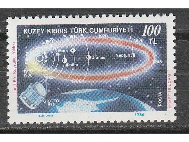 Northern Cyprus, Severni Kipar-1986-Comet Halley-MH