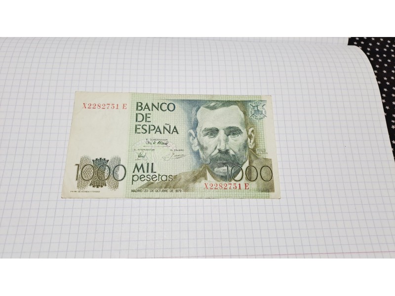 ŠPANIJA 1000 PESETAS 1979 GODINA