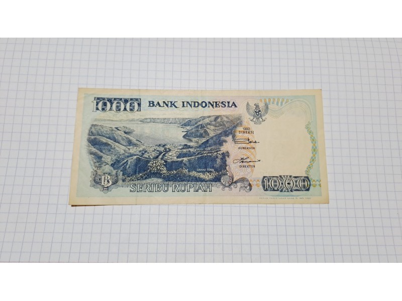 INDONEZIJA 1000 RUPIAH 1992 GODINA