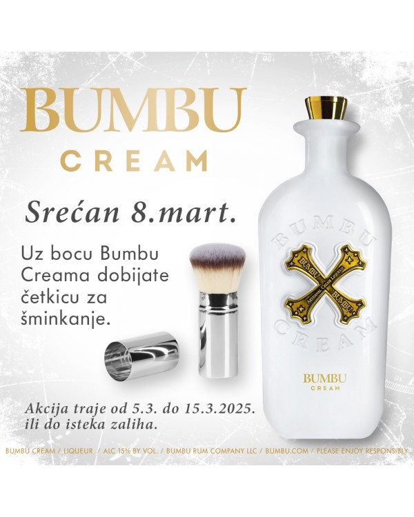 Bumbu Cream Rum Liker + GRATIS ČETKICA ZA ŠMINKANJE 0.70l