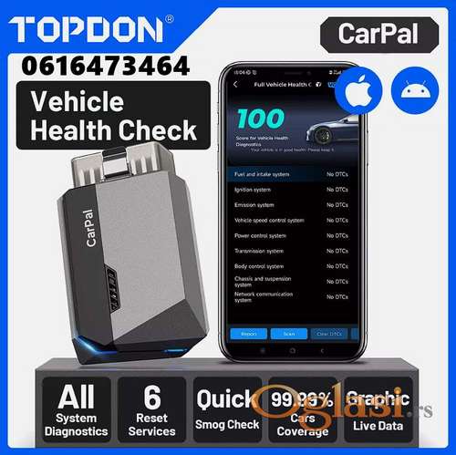 NOVO - TOPDON Carpal Bluetooth OBD2 za iOS i Android