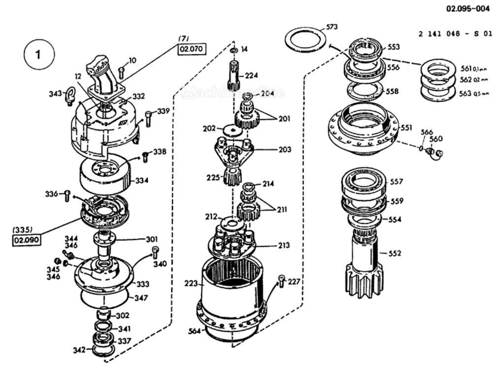 New Holland 2103836 2103836 rotacioni prenosnik za Hitachi MH6 MH6.5 RH6 RH6-20 bagera