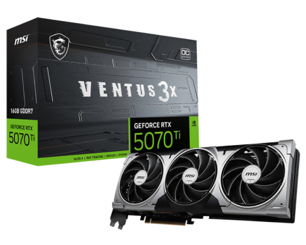 MSI nvidia GeForce RTX 5070 Ti 16G VENTUS 3X OC grafička karta