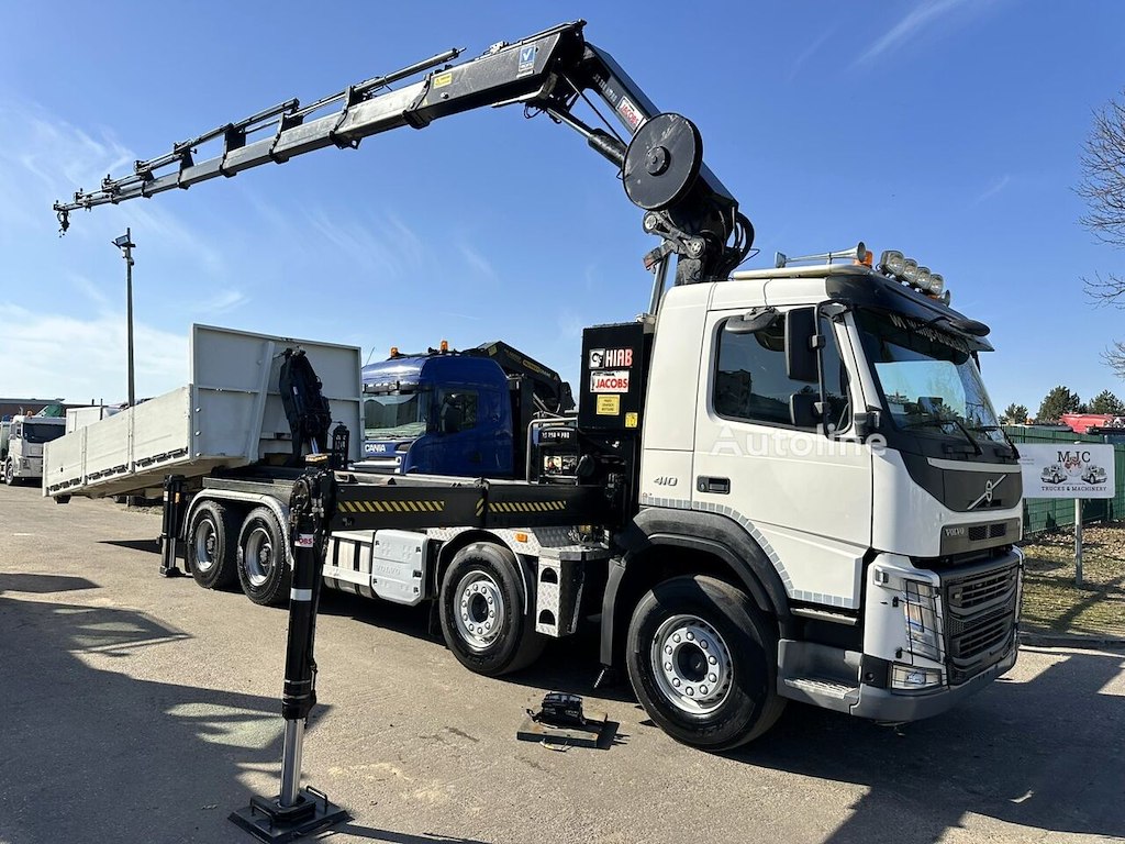 Volvo FM 410 8x4 HOOKLIFT (SILO) + CRANE HIAB 288 E-8 HIPRO + ROTATOR kamion rol kiper