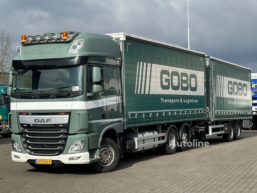 DAF XF 510 6x2*4 FAN Schuifzeil/Dak Combi 104m3 / Doorlaadsysteem / kamion sa klizna zavesa cerada