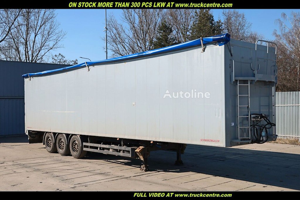 Schwarzmüller SPA 3/E, 92 m3, LIFT AXLE, AXLES SAF, TARPAULIN poluprikolica sa pokretnim podom