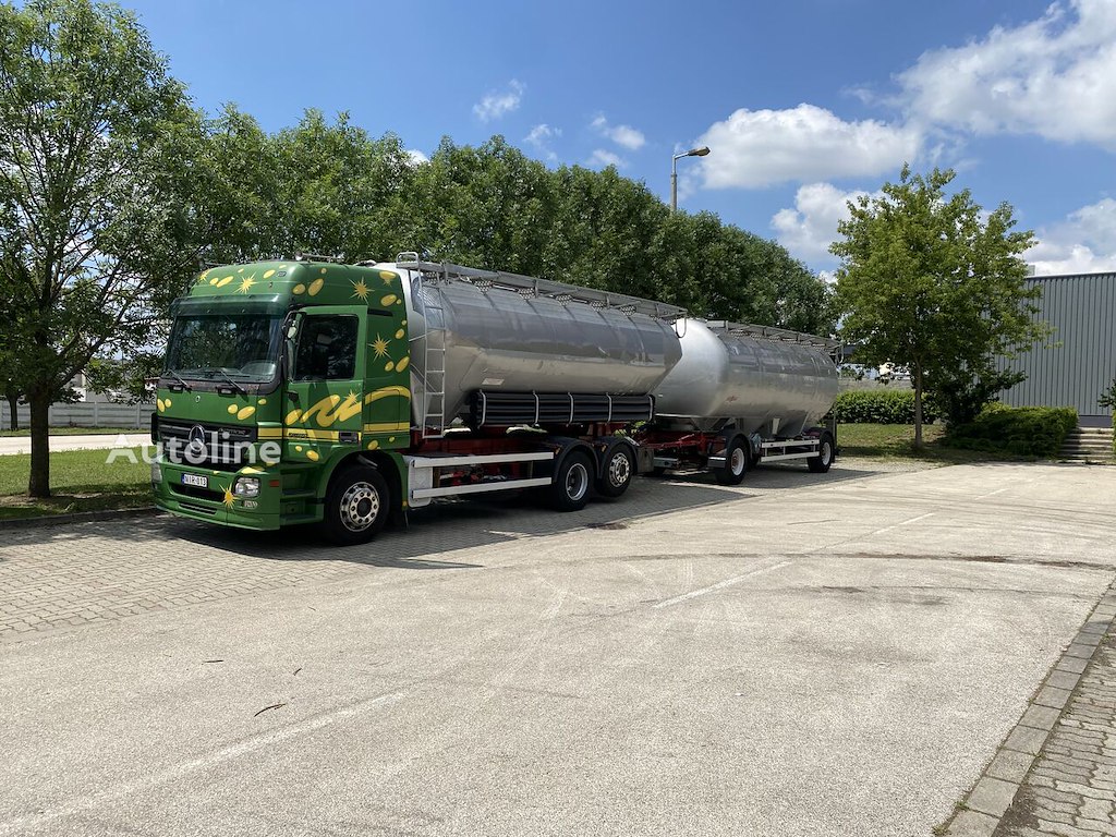 Mercedes-Benz ACTROS 2544 L with Spitzer Body + SPITZER 31m3 trailer kamion za prijevoz brašna + prikolica