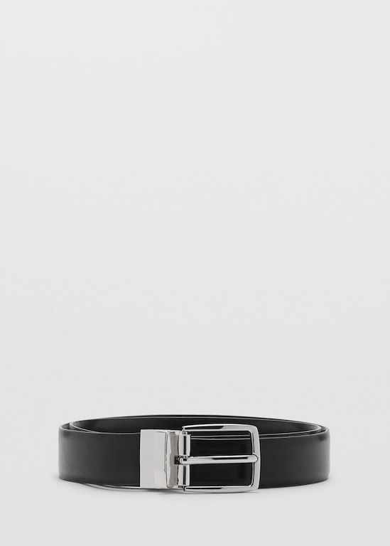 Reversible suit leather belt