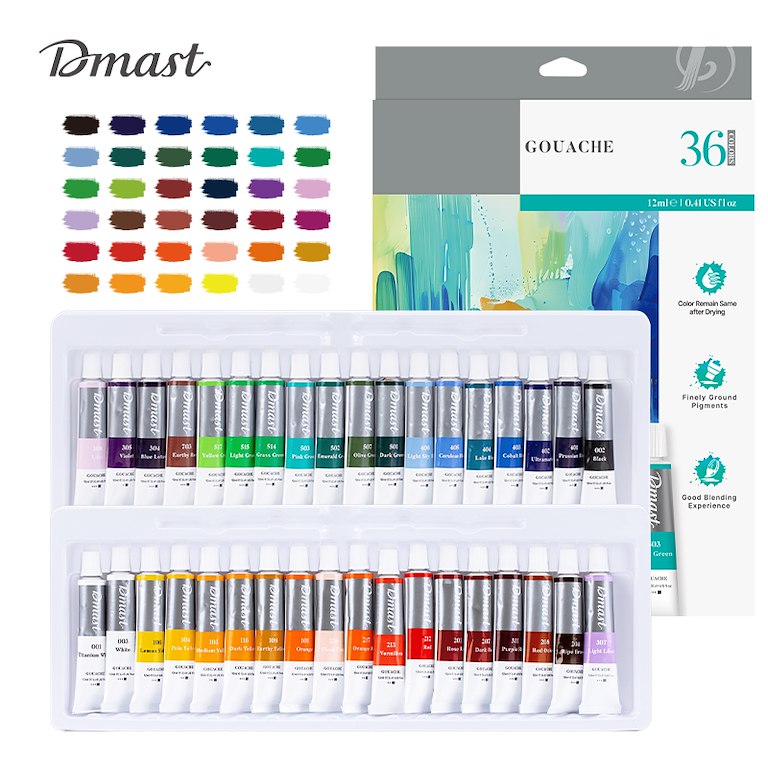 TEMPERE DELI
UMETNIČKE GOUACHE
12ml DMAST PEBEO
1/36 EC320-36