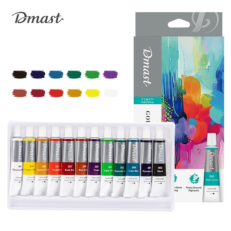 TEMPERE DELI
UMETNIČKE GOUACHE
12ml DMAST PEBEO
1/12 EC320-12