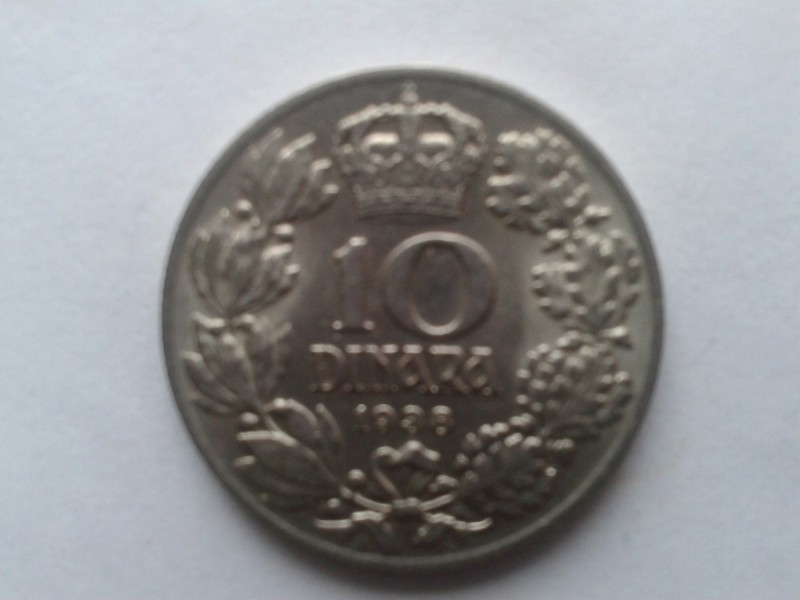 10 dinara 1938 UNC