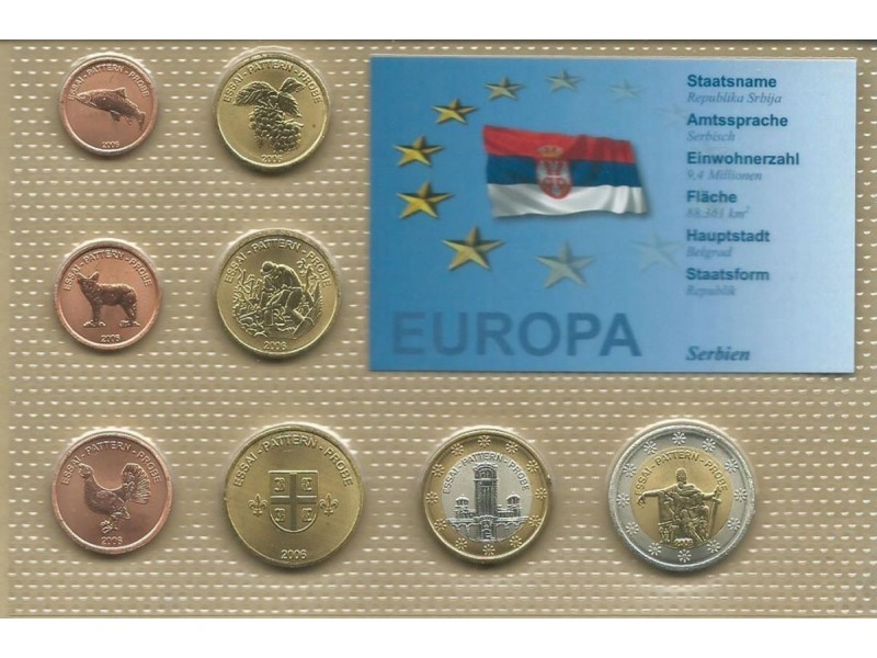 Srbija proba EURO novo UNC Sertifikat