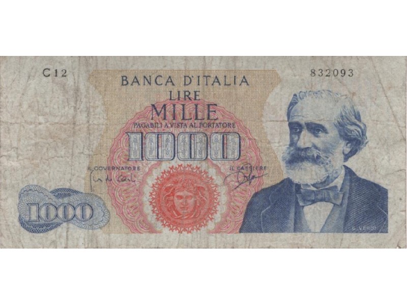 ** ITALIJA - 1000 LIRA 1962. **